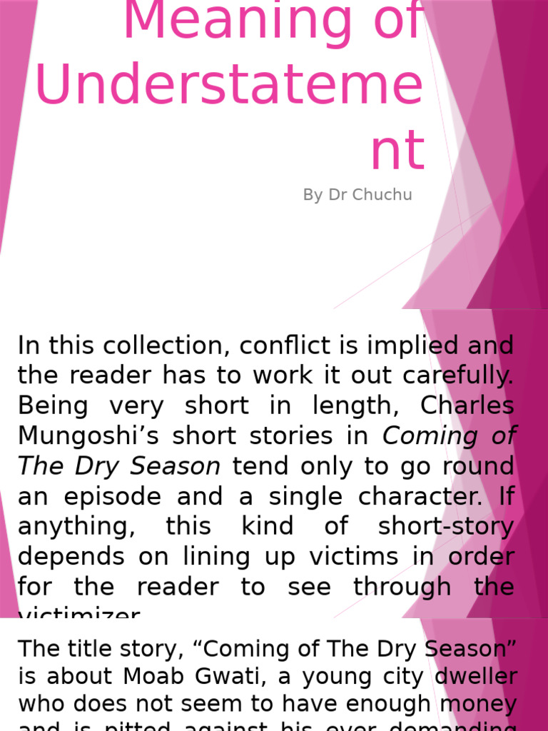 Meaning of Understatement Mungoshi | PDF