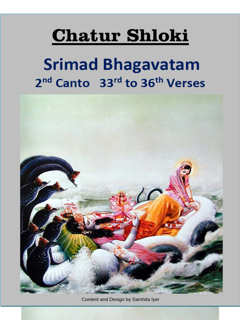 Chatur Shloki Story Book | PDF | Bhagavata Purana | Krishna