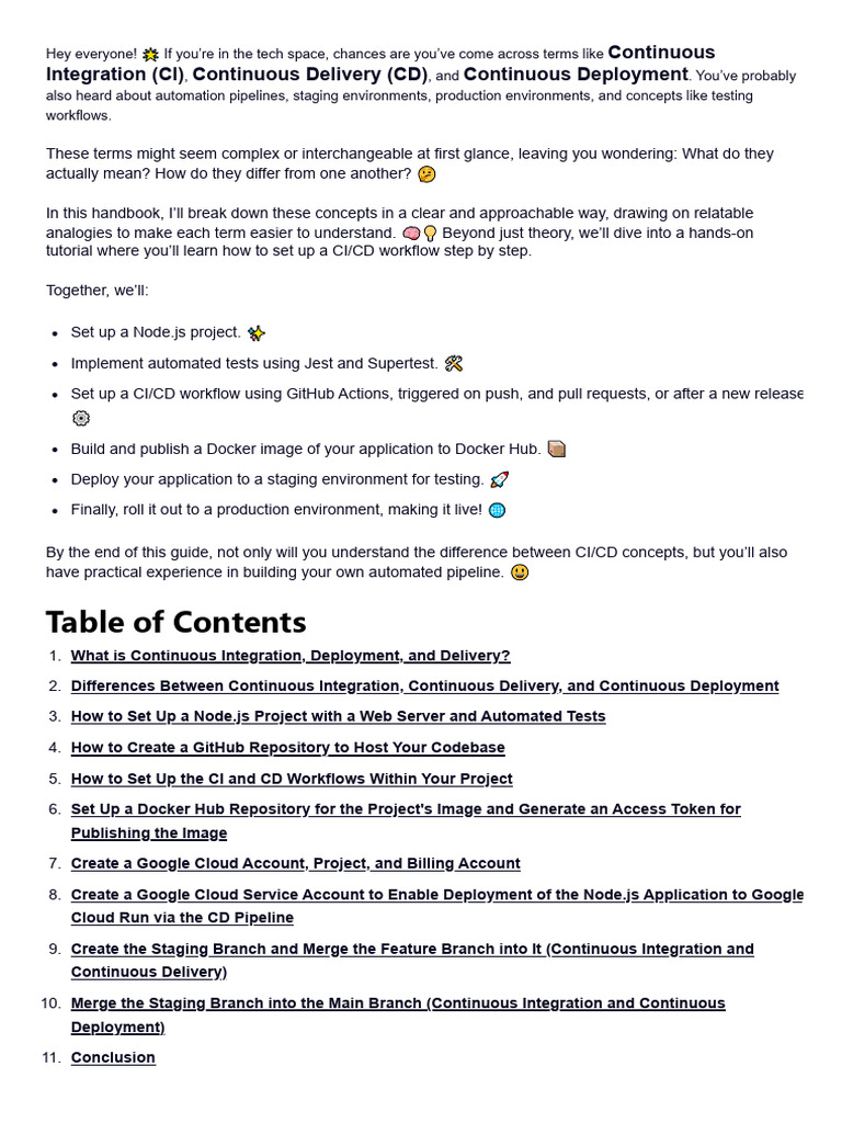 Learn Continuous Integration, Delivery, and Deployment With GitHub Actions, Docker, and Google ...