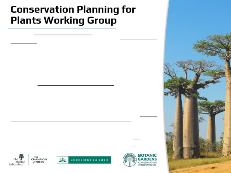Conservation Planning For Plants Working Group | PDF