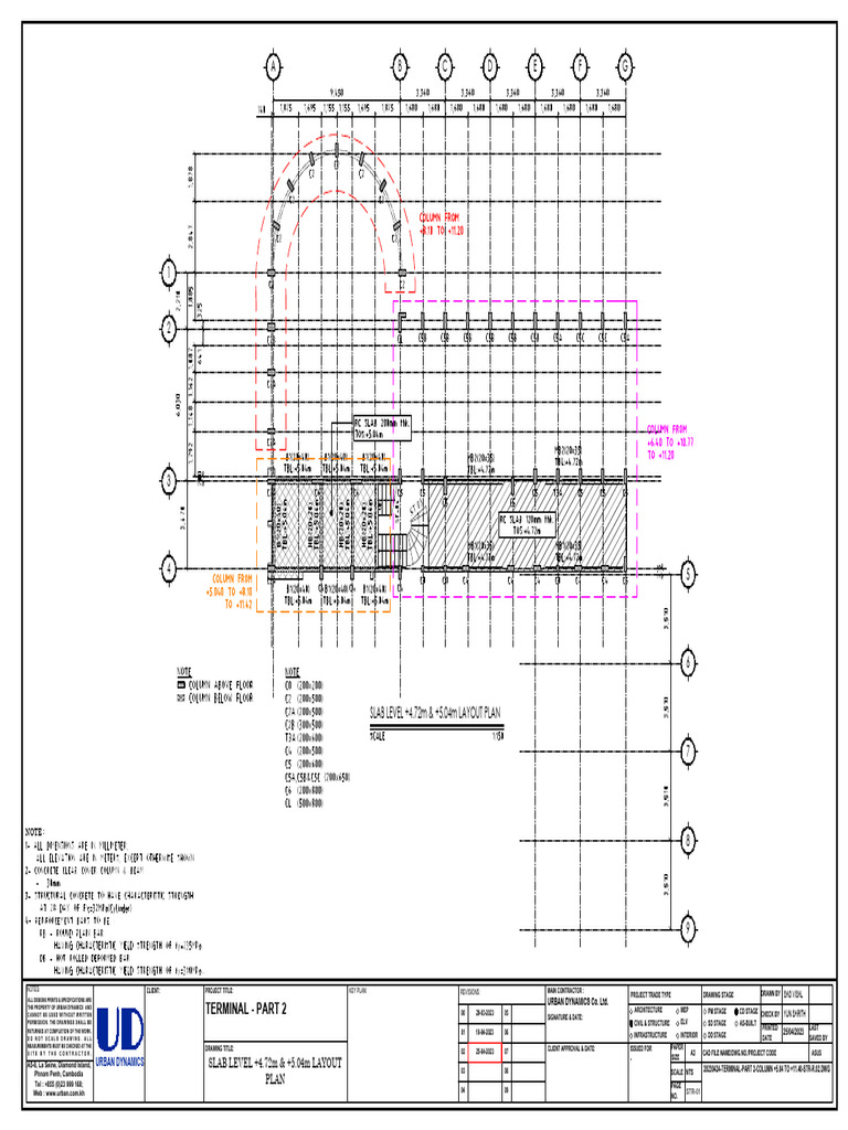 Slab Level Layout Plans and Details | PDF