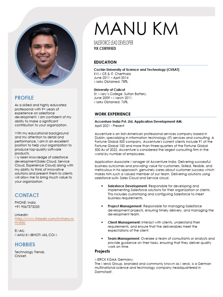 Manu KM - CV 2023 For Lucidspire | PDF | Cloud Computing | Computing