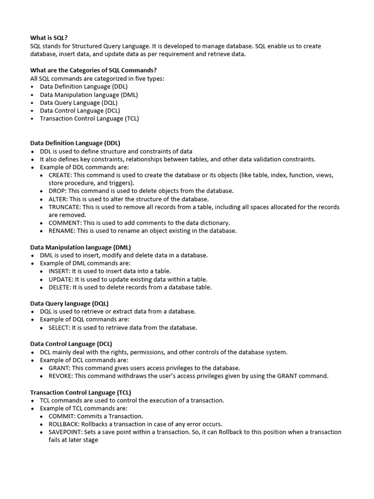 DATABASE-COMMANDS-2 | PDF | Software Engineering | Data Model
