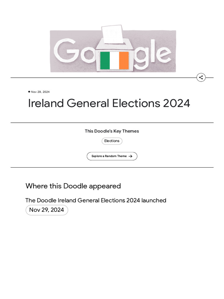 Ireland General Elections 2024 Doodle - Google Doodles | PDF