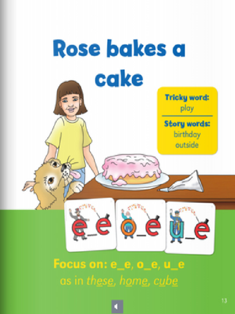Rose Bakes A Cake - e - E, o - E, U - e | PDF