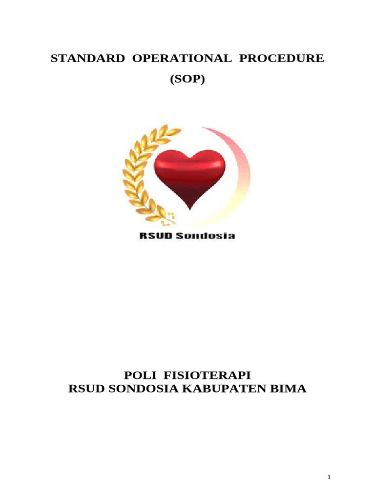 Sop Fisioterapi Rsud Sondosia 2024 | PDF