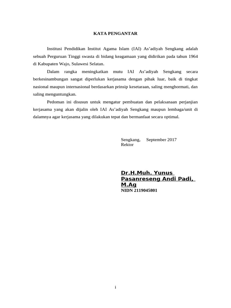 Panduan Pembuatan MOU Versi 1 | PDF