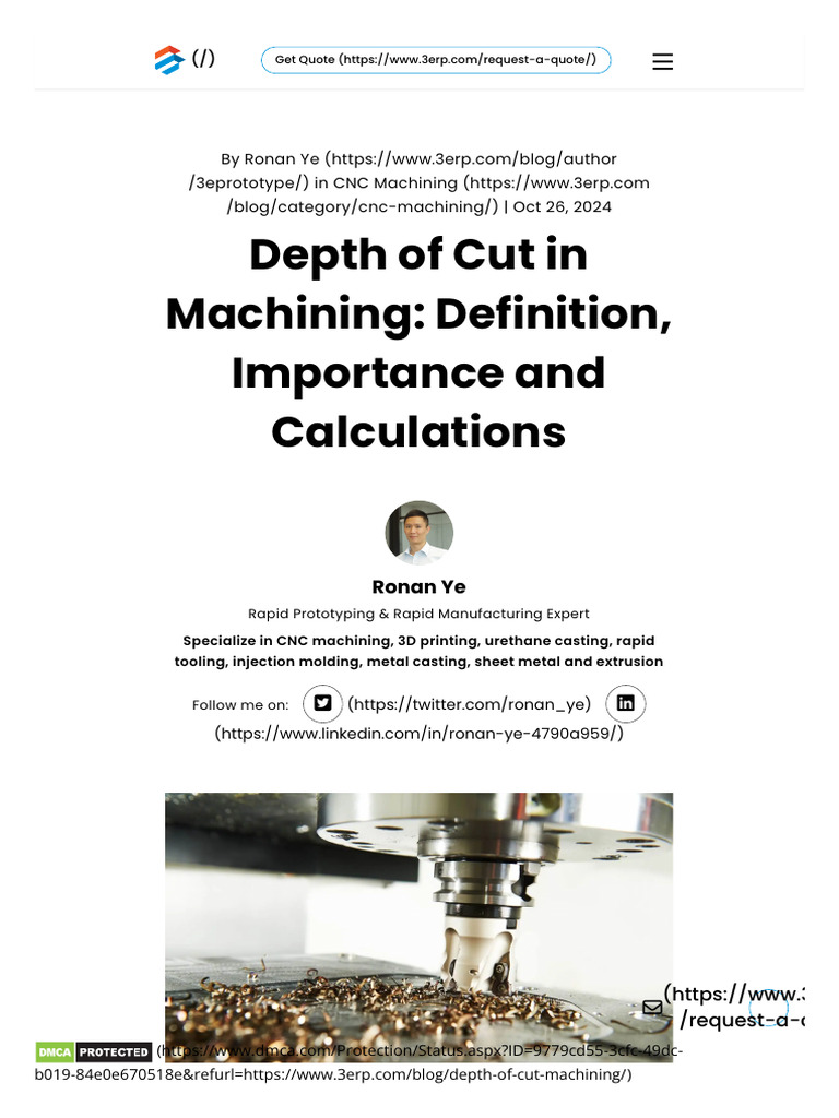 CNC Machining: Mastering Depth of Cut | PDF | Machining | Industrial ...