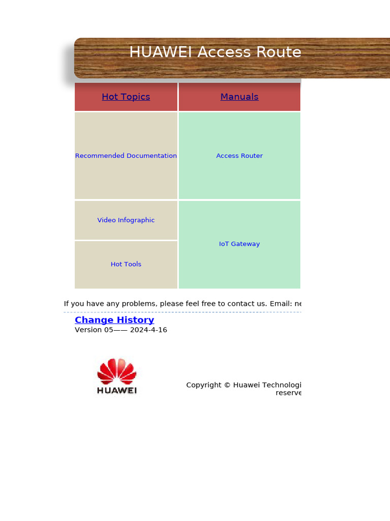 HUAWEI Access Router Series After-Sales Documentation Bookshelf ...