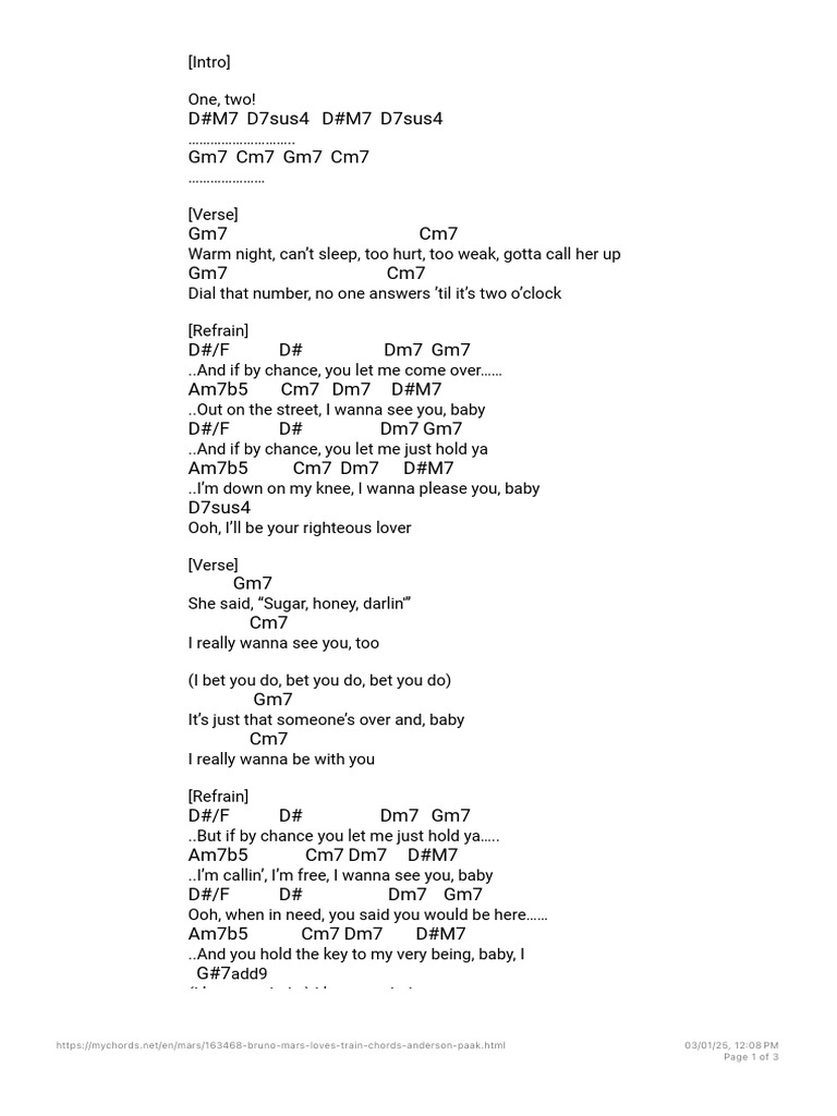 Love's Train Chords & Lyrics Guide | PDF | Singles (Music) | Music