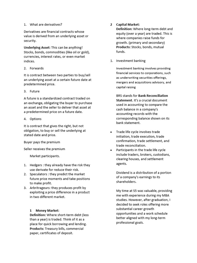 What Are Derivatives | PDF | Derivative (Finance) | Futures Contract