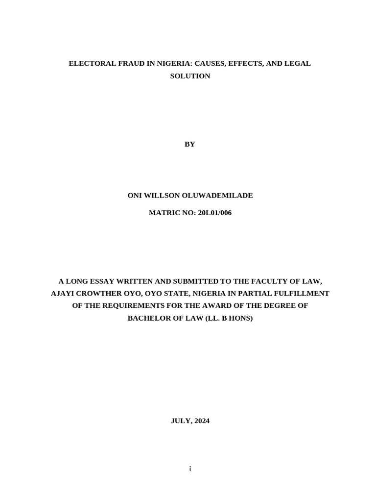Complete Project Demiladeeeee-1 | PDF | Electoral Fraud | Elections
