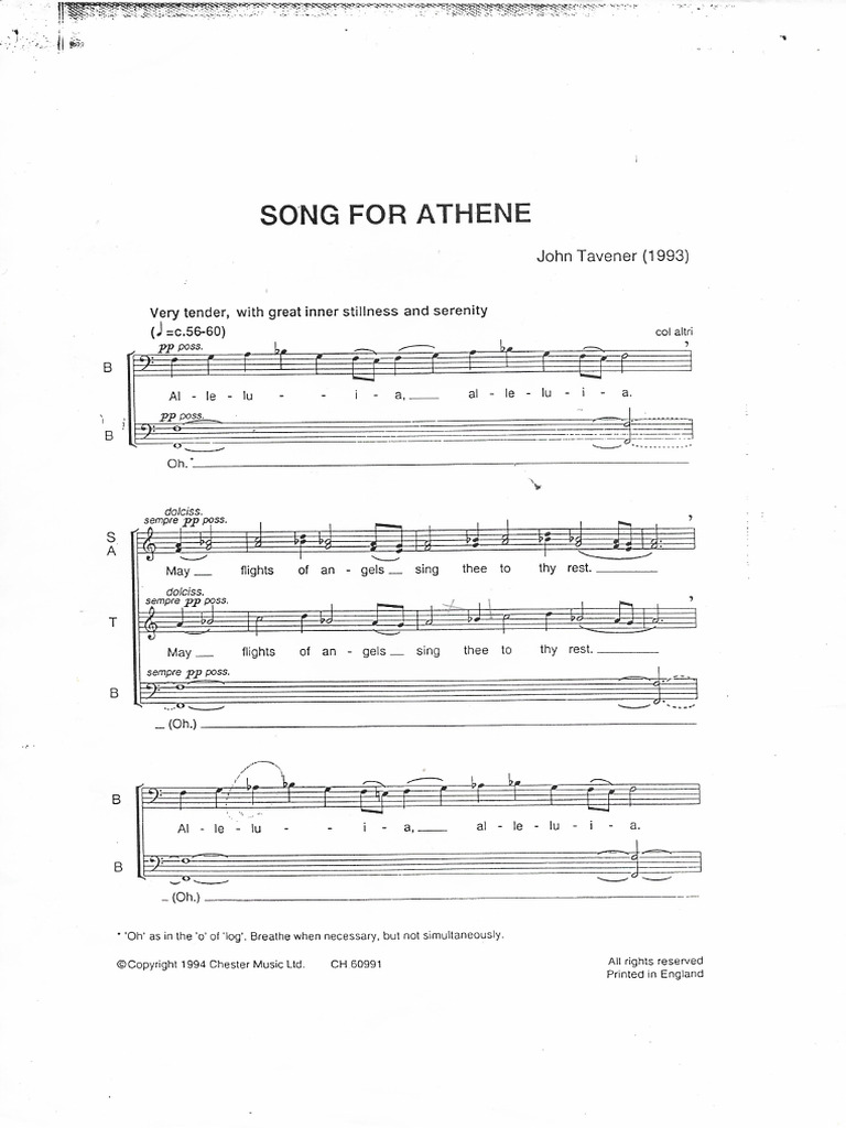 Song for Athene | PDF