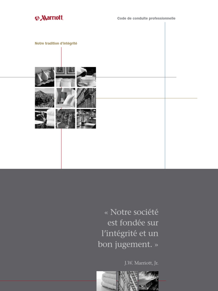 Code de conduite de Marriott International | PDF | Règles de ...