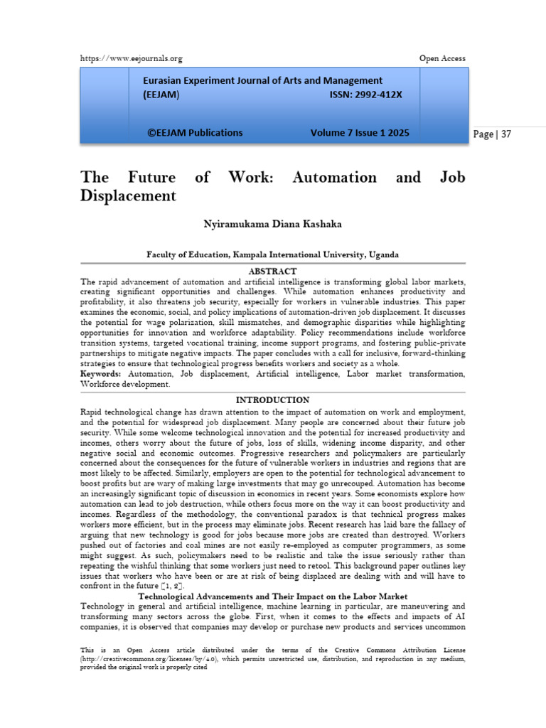 Future of Work: Automation's Impact | PDF | Automation | Workforce ...