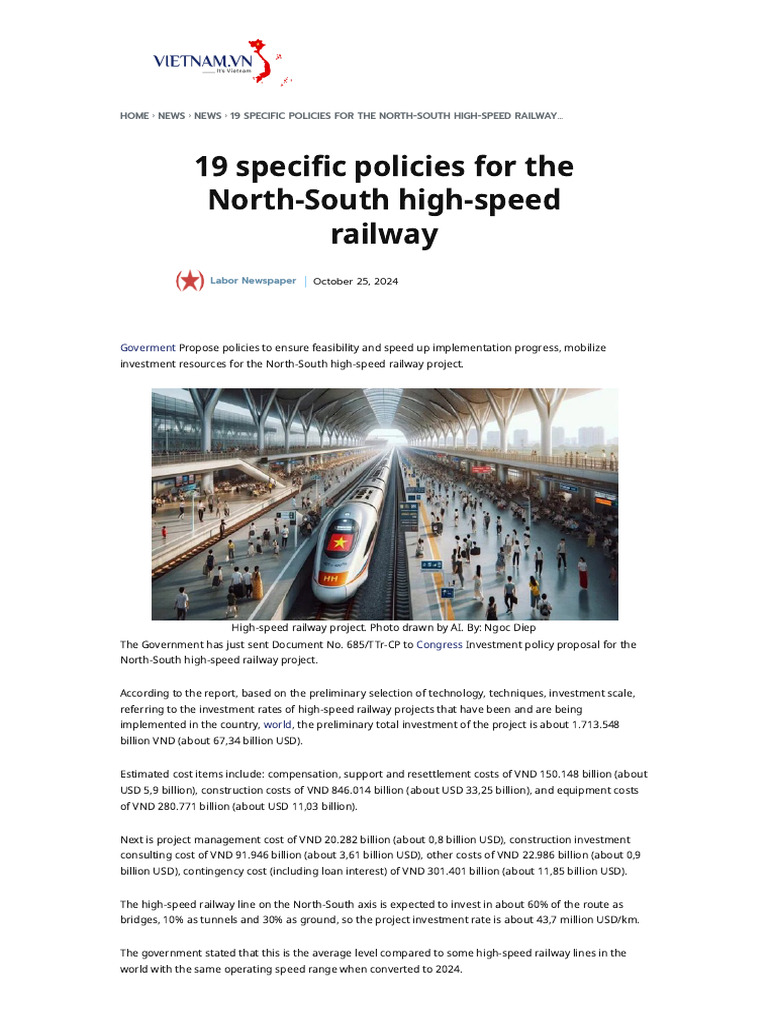 19 Policies for North-South Railway Project | PDF | Policy | Government ...
