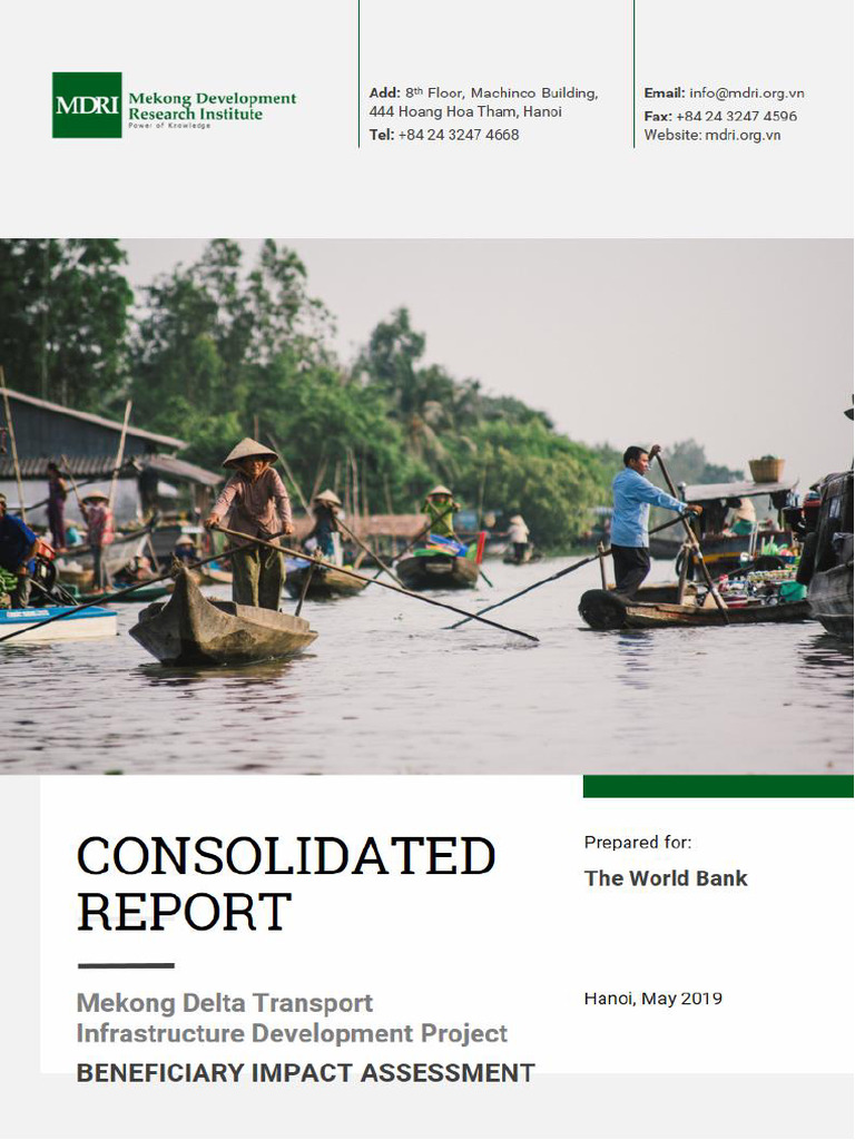 Mekong Delta Transport Infrastructure Development Project Beneficiary Impact Assessment ...