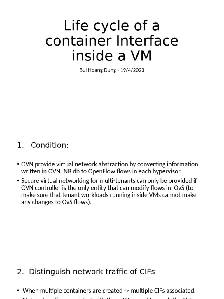Life Cycle of A Container Interface Inside A | PDF | Virtual Machine ...