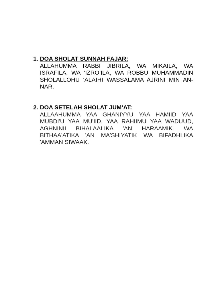 Doa Titipan Pak Kayim | PDF