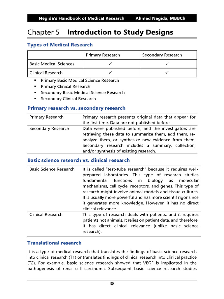 Chapter 5, Introduction to Study Designs | PDF