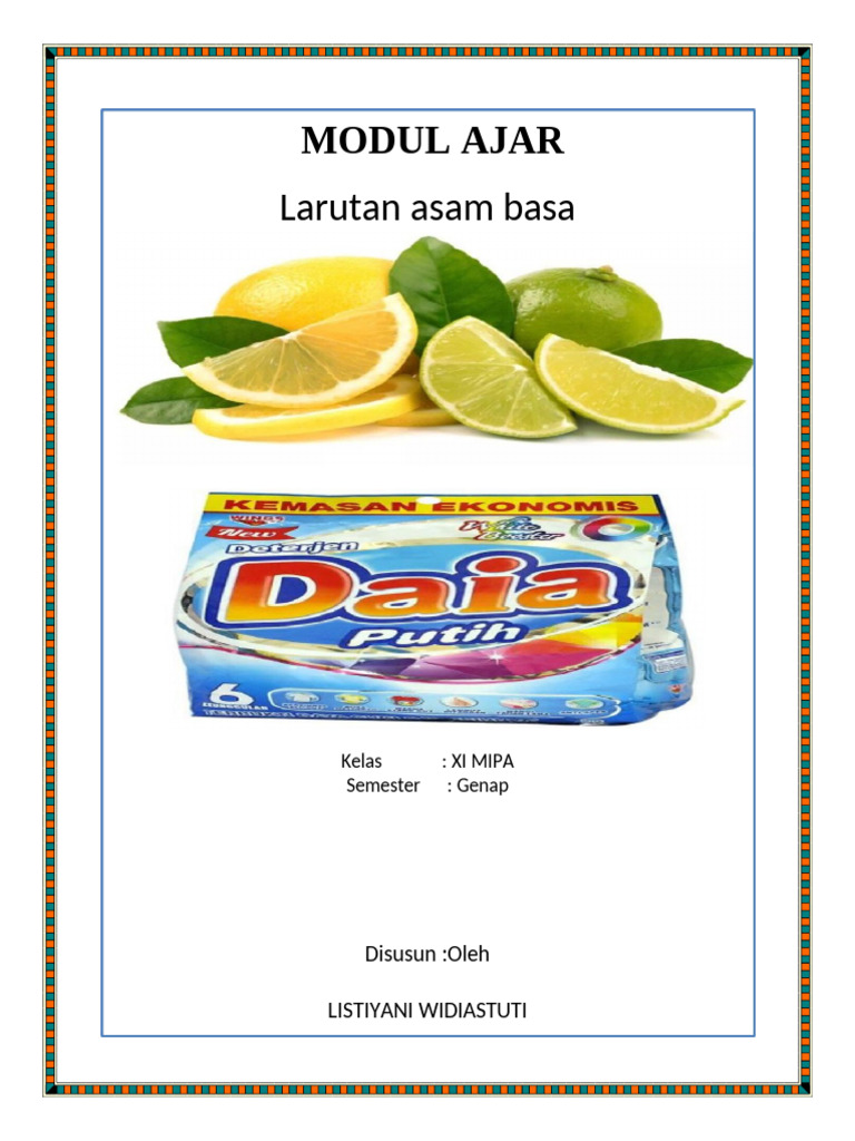 Modul Ajar Asam Basa Listiyani Widiastuti | PDF