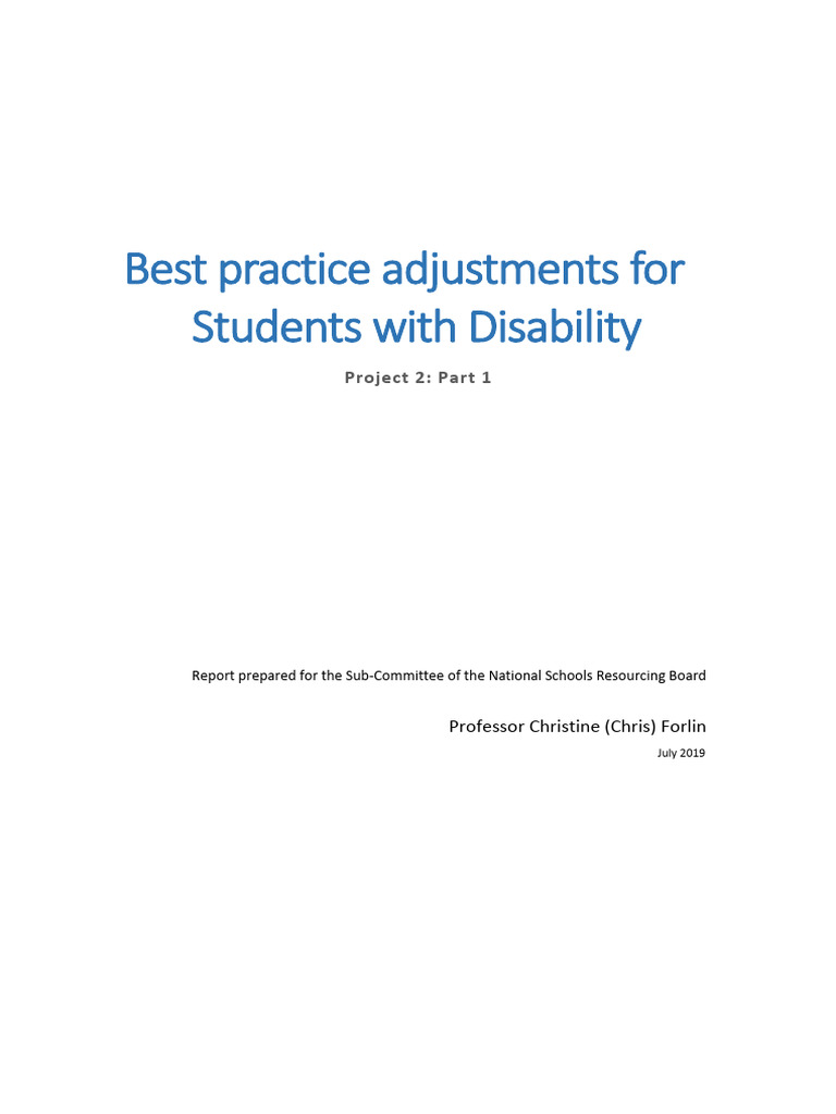 Best Practice Adjustments For SWD | PDF | Teachers | Curriculum