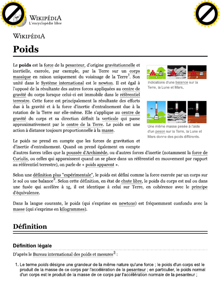 Poids | PDF