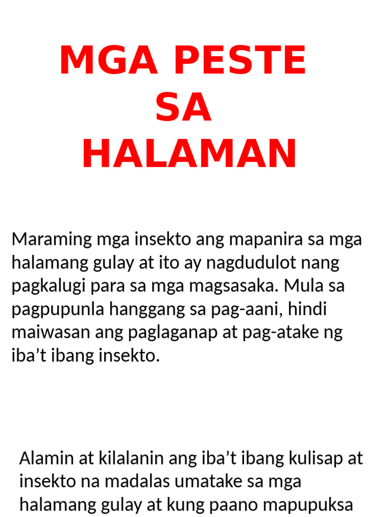 Peste Sa Halaman | PDF