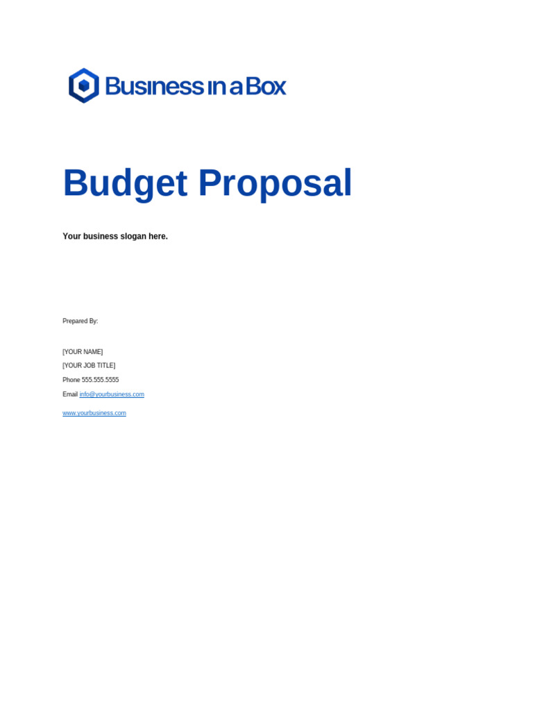 Comprehensive Budget Proposal Guide | PDF | Risk | Budget