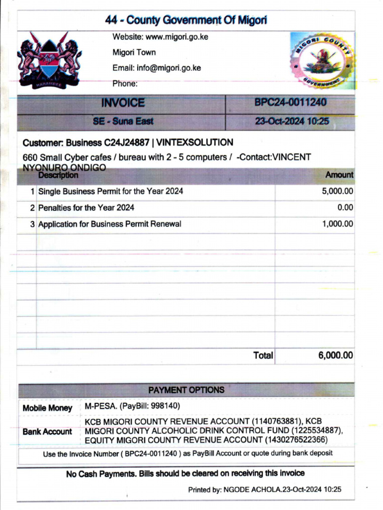 Vintex Business Invoice | PDF