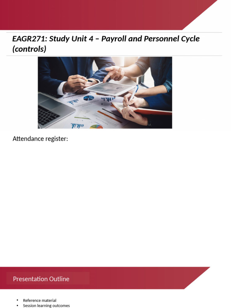 EAGR271 SU4 Payroll and Personnel Cycle - Controls | PDF | Salary | Payroll