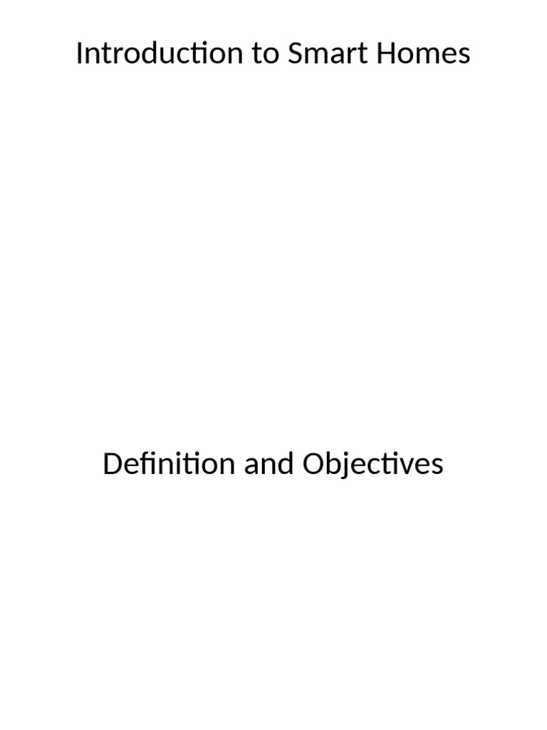 Smart Home Presentation | PDF