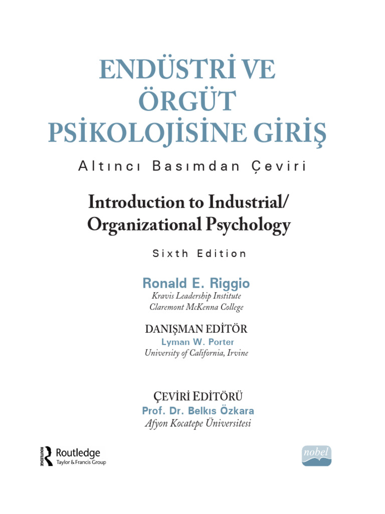 Endustri Ve Orgut Psikolojisine Giris | PDF