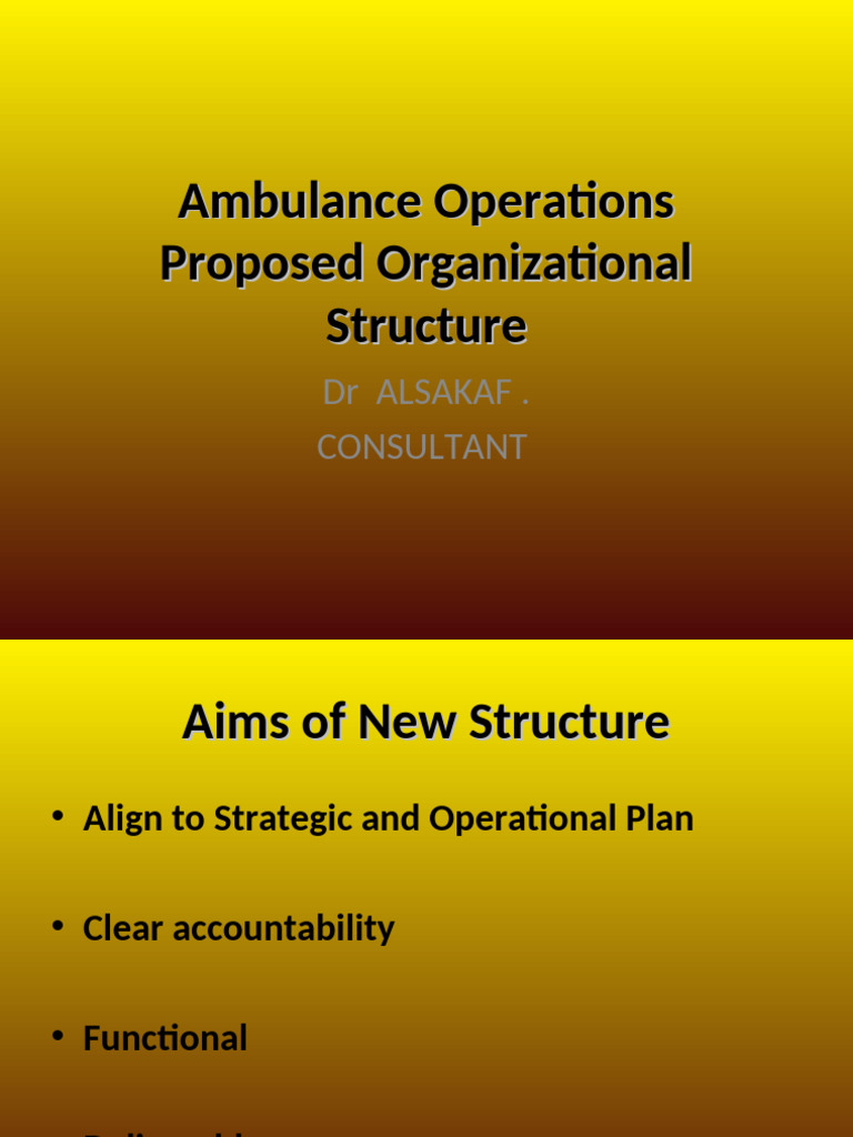 Ambulance Operations Structure | PDF | Health Care