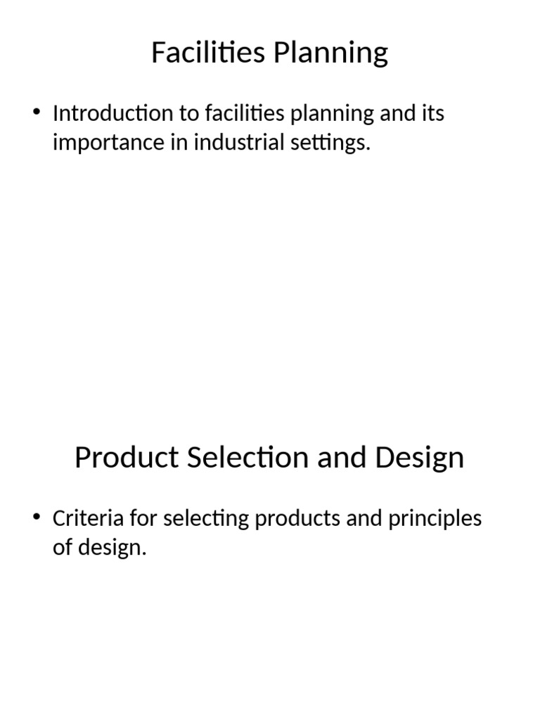 Facility Layout and Design Guide | PDF