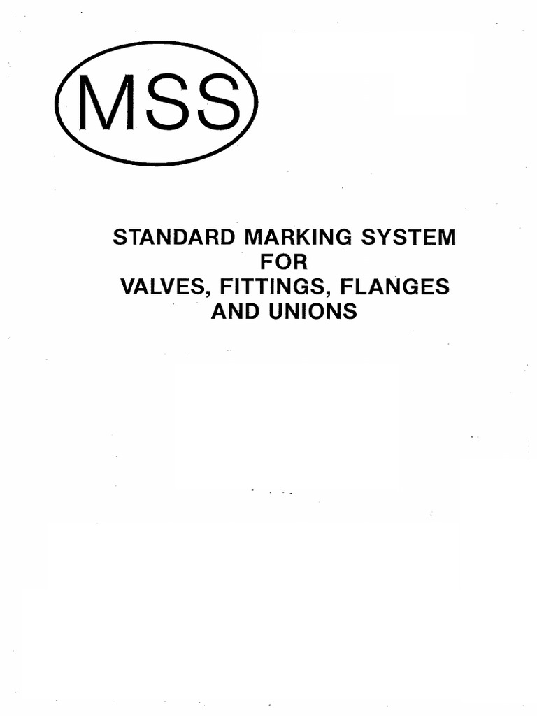 001-MSS SP 25 (1993) STD Marking System For Valves, Flanges, Fittings ...