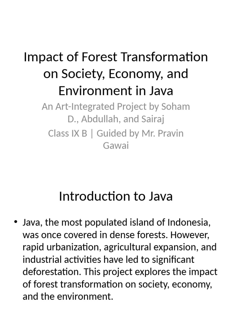 Impact of Forest Transformation | PDF