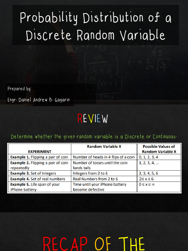 Probability Distribution P2 | PDF | Probability Distribution | Random Variable
