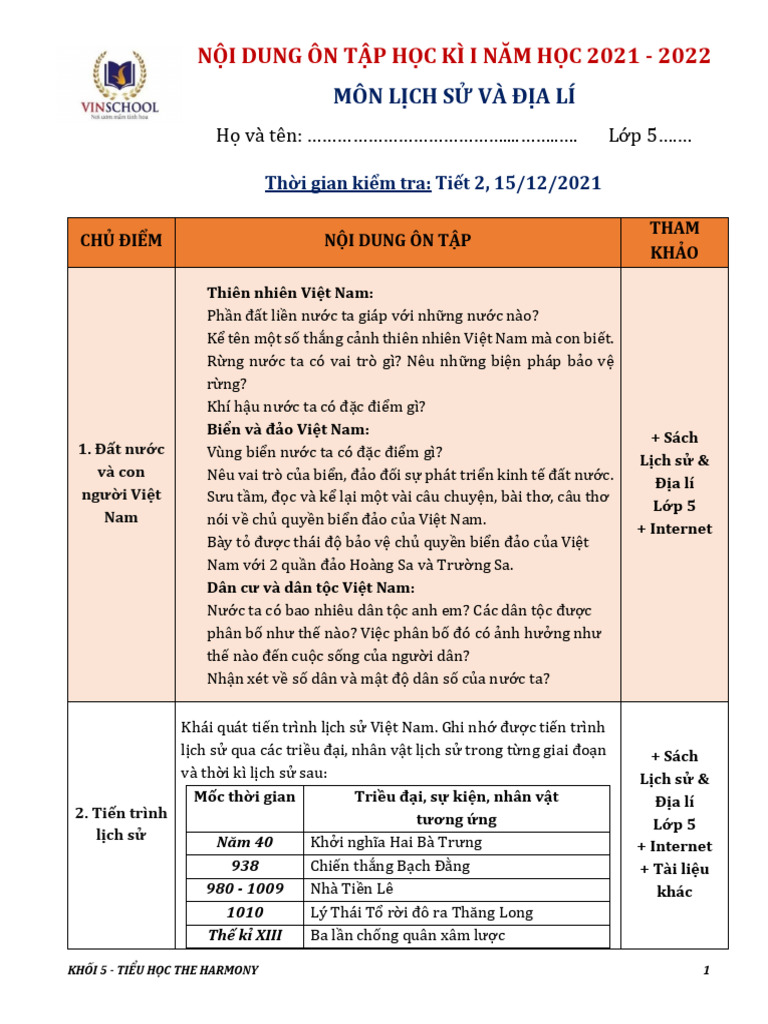 k5_đề Cương Ôn Tập Ls-đl Cki_2021 (2) | PDF