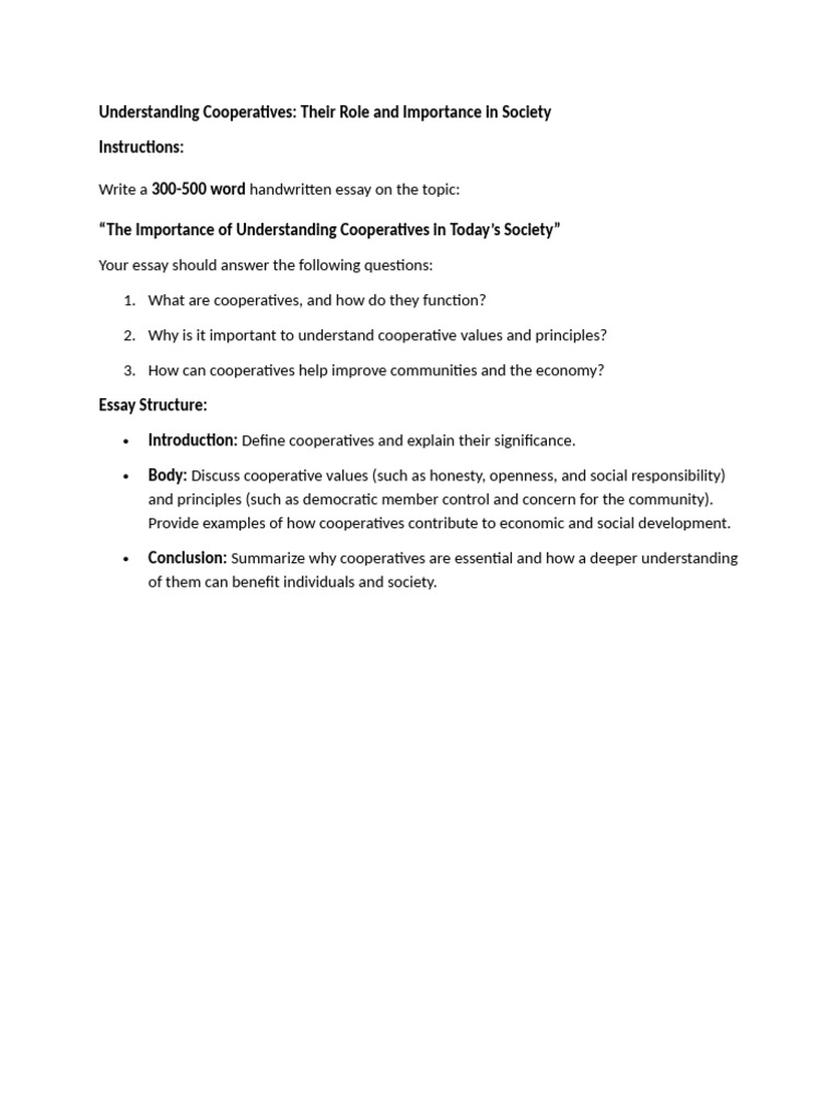 Understanding-Cooperatives | PDF | Essays | Cooperative