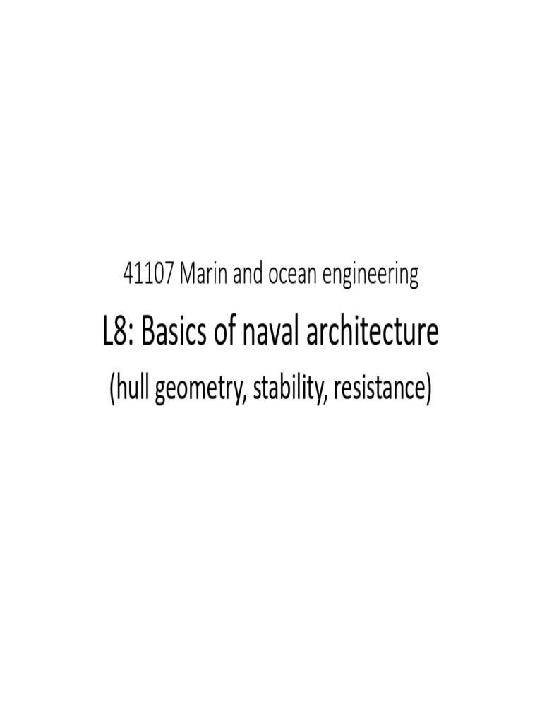 Basics of Naval Architecture (L8) | PDF | Drag (Physics) | Friction