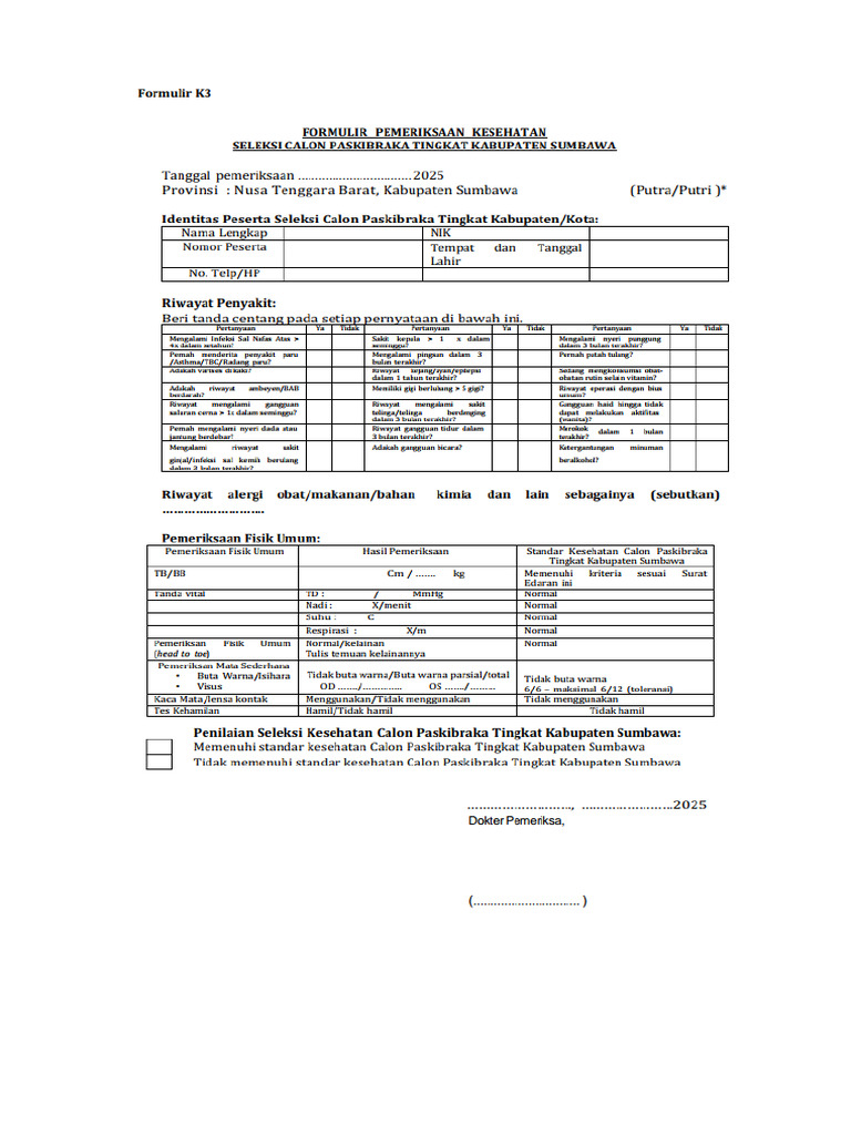formulir capas 2025-1-5 (1) | PDF