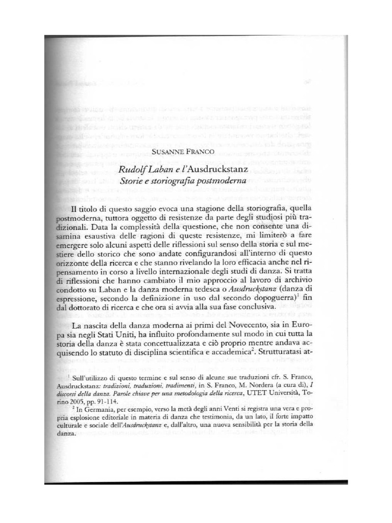 Rudolf Laban e L Ausdruckstanz Storie e | PDF