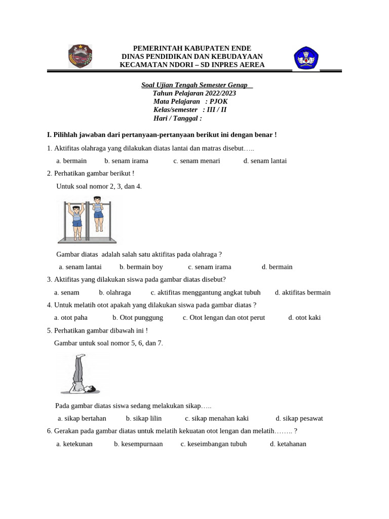 Soal Ujian Mid Semester Kelas 3 | PDF