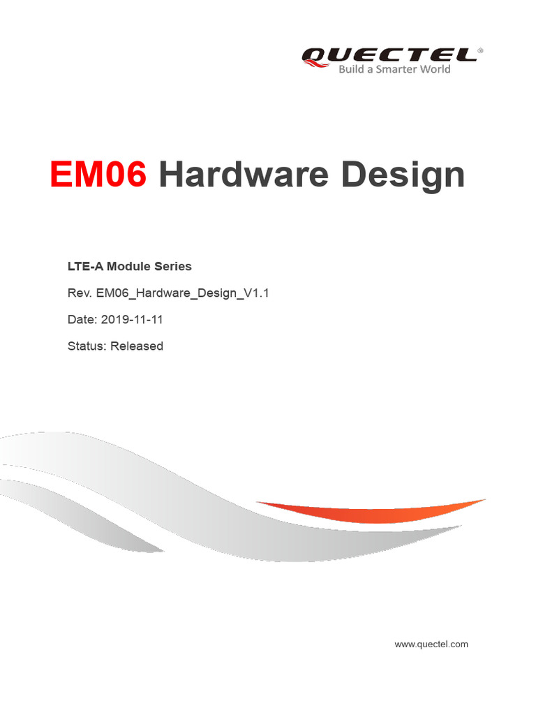 Quectel EM06 Hardware Design V1.2 | PDF | Cellular Network | Usb
