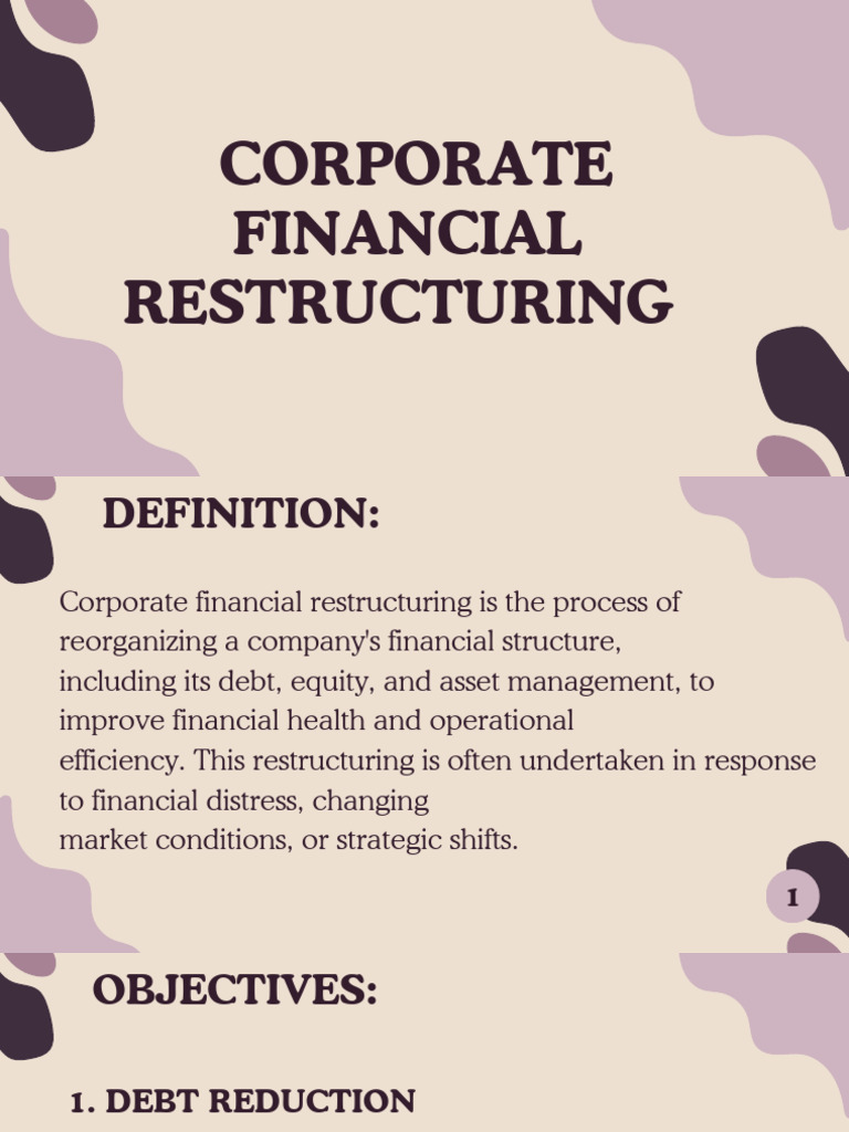Corporate Financial Restructuring | PDF | Restructuring | Debt