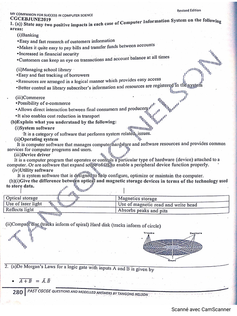 OL-COMPUTER SC-2019-p2 CORRIGé | PDF