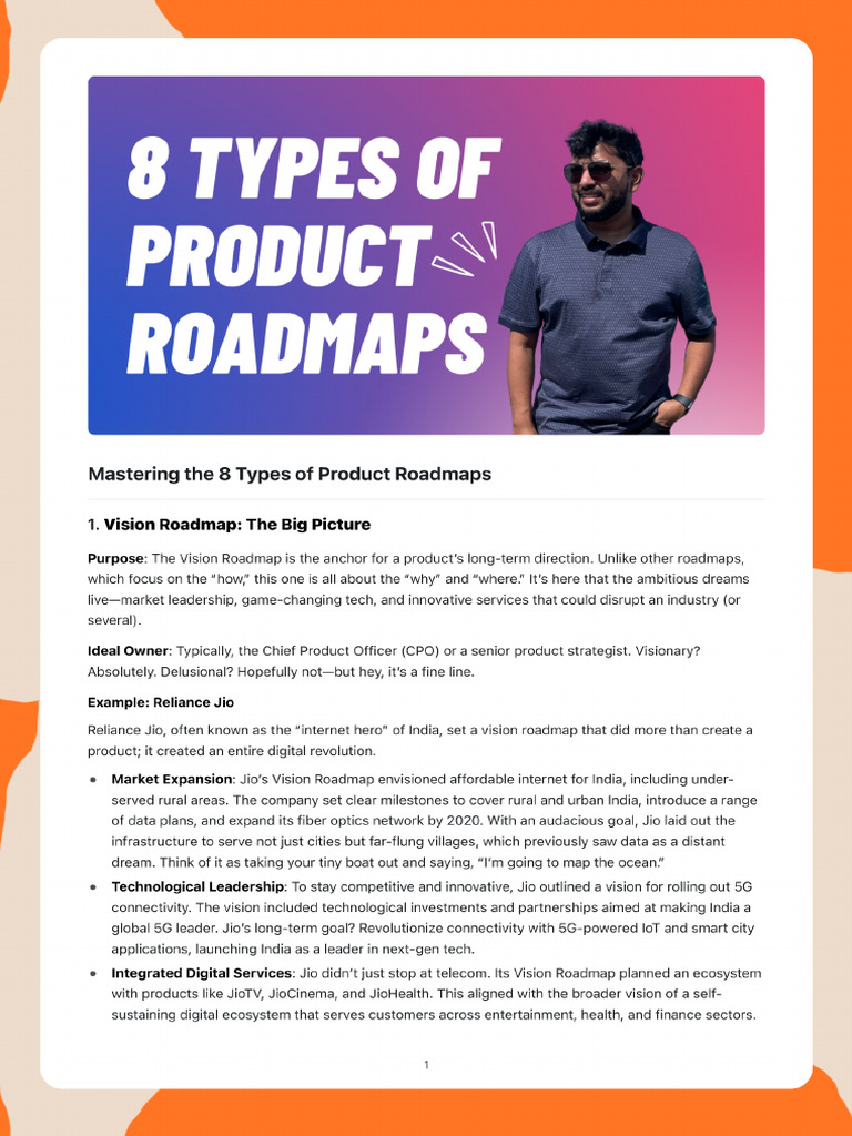 8 Types of Product Roadmap | PDF