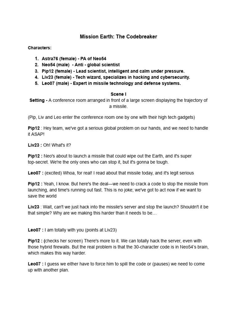Mission Earth - The Codebreaker | PDF