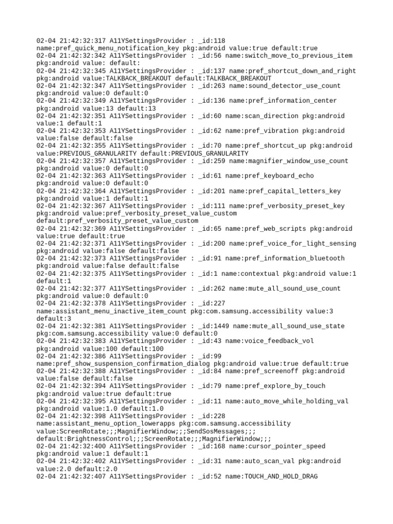 A11yprovider Log | PDF | Operating System Families | Consumer Electronics